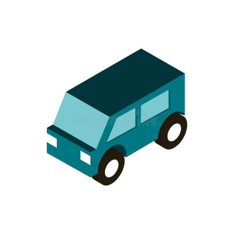 Transport Utility Vehicle Isometric Icon Stock Vector - Illustration of ...