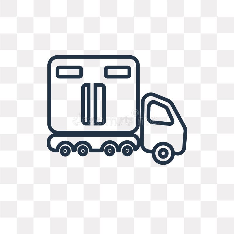 Transport Vector Icon Isolated on Transparent Background, Linear Stock ...