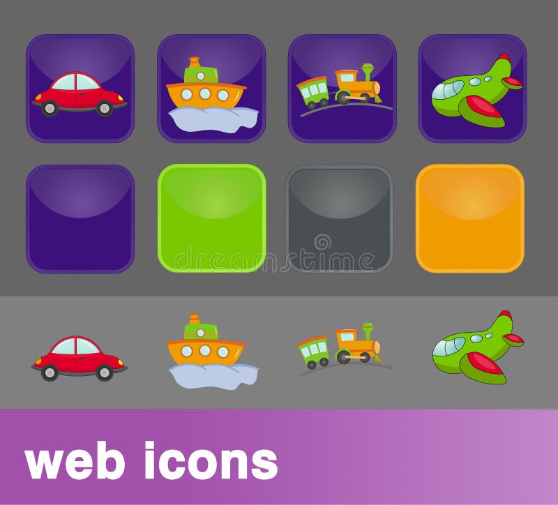 Transport web icons stock illustration. Illustration of style - 16665293 Transport web icons stock illustration. Illustration of style - 16665293