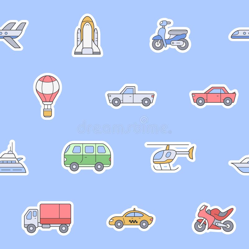 Transportation Background 01-08 Stock Vector - Illustration of bike ...