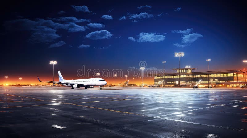 Transportation Building Airport Background Stock Illustration ...