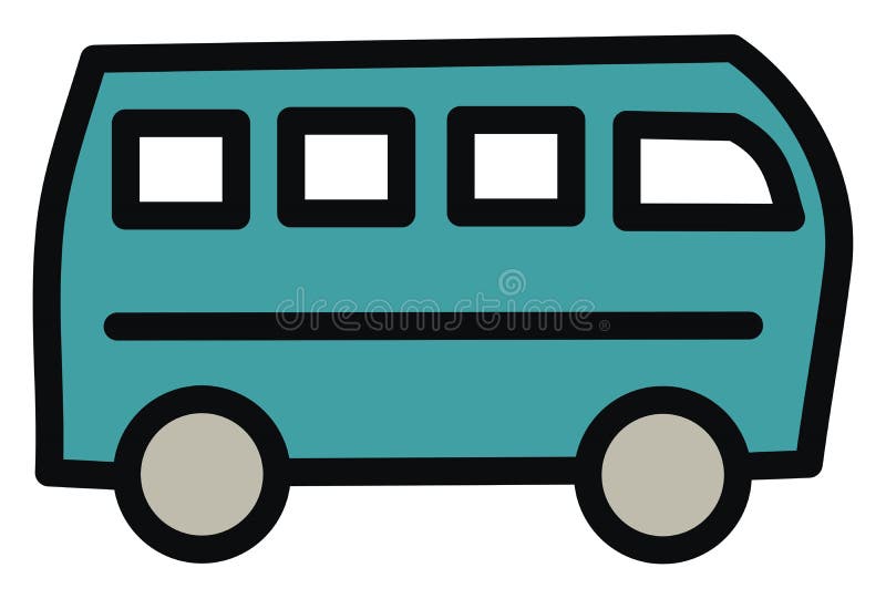 Transportation bus, icon stock vector. Illustration of wheel - 258929975
