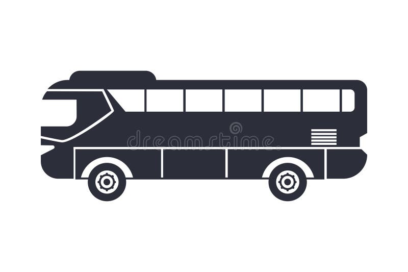 Transportation Bus Side View Silhouette Stock Illustration ...