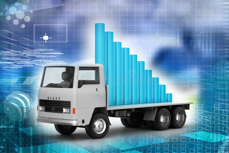 Transportation Business Graph Truck Stock Illustrations – 721 ...