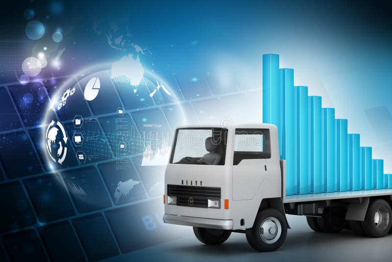 Transportation Business Graph Truck Stock Illustrations – 716 ...