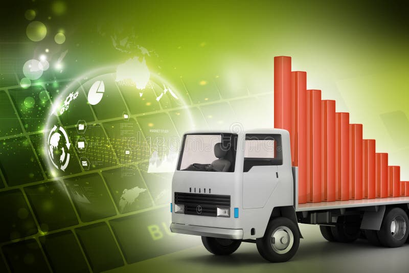 Transportation Business Graph Truck Stock Illustrations – 716 ...