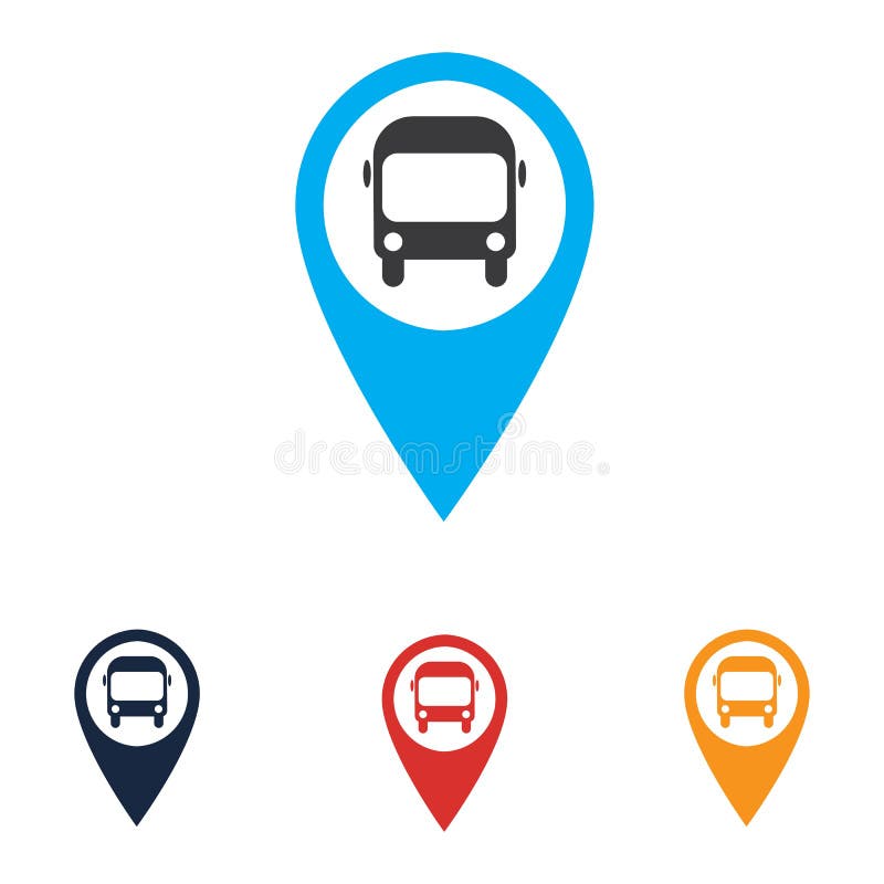 Transportation Button in Map Stock Vector - Illustration of point ...
