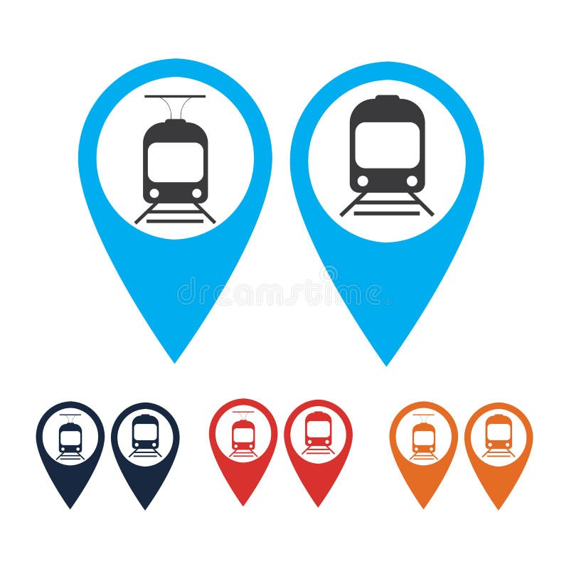 Transportation Button in Map Stock Vector - Illustration of vector ...