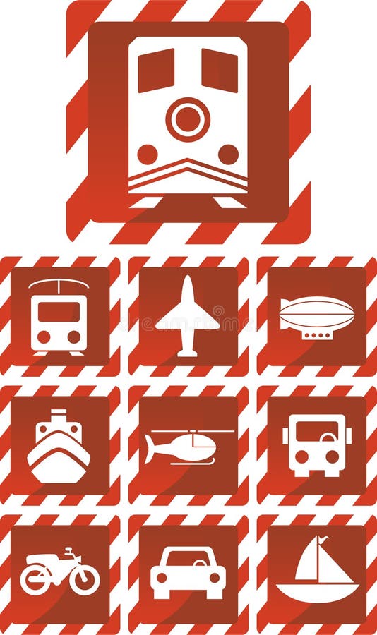 Transportation Buttons - Wheel Stock Vector - Illustration of airplane ...