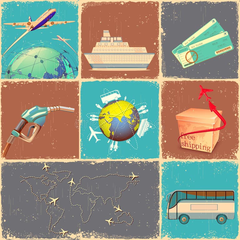 Cargo Shipping Collage Stock Illustrations – 1,653 Cargo Shipping ...