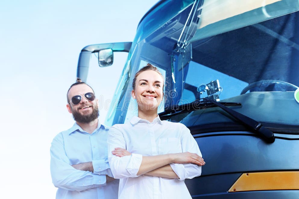 Transportation Company, Driver and Tour Operator Stock Image - Image of ...