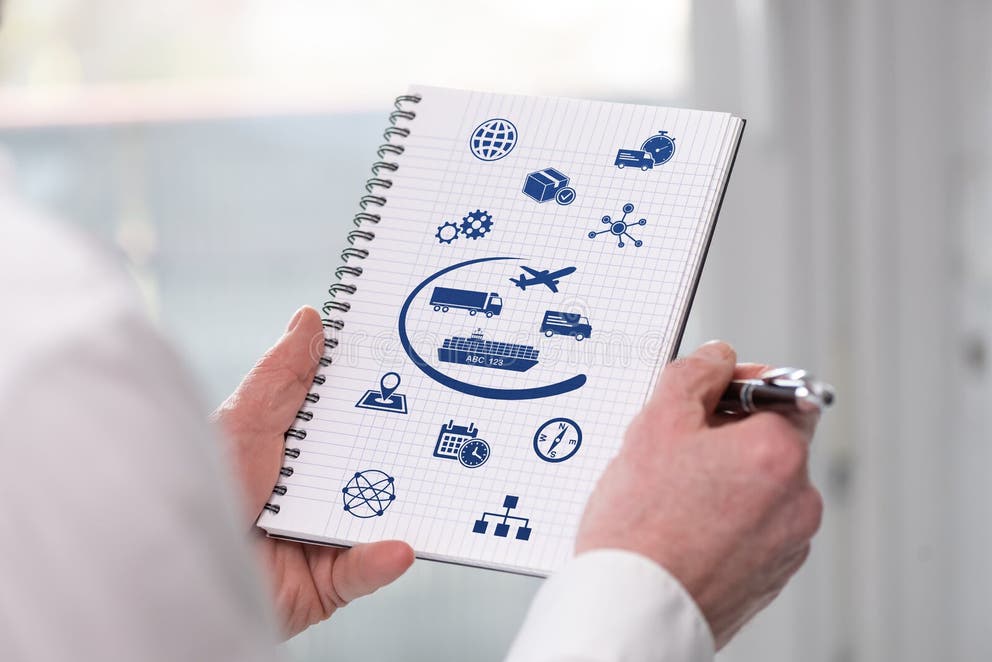 Transportation Concept on a Notepad Stock Photo - Image of economy ...