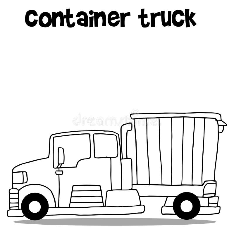 Transportation of Container Truck Cartoon Stock Vector - Illustration ...