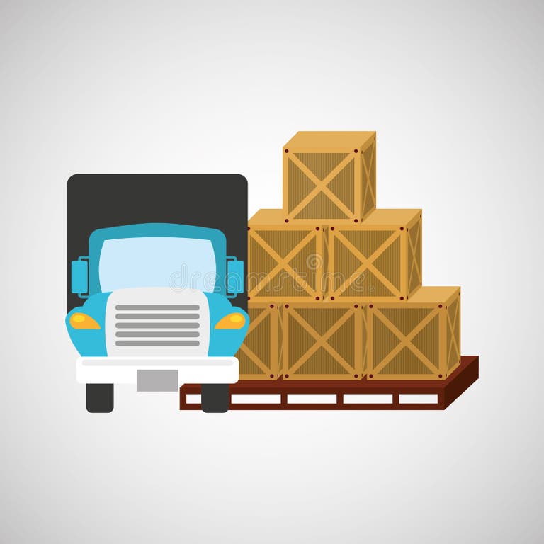 Transportation Delivery Package Stock Illustration - Illustration of ...