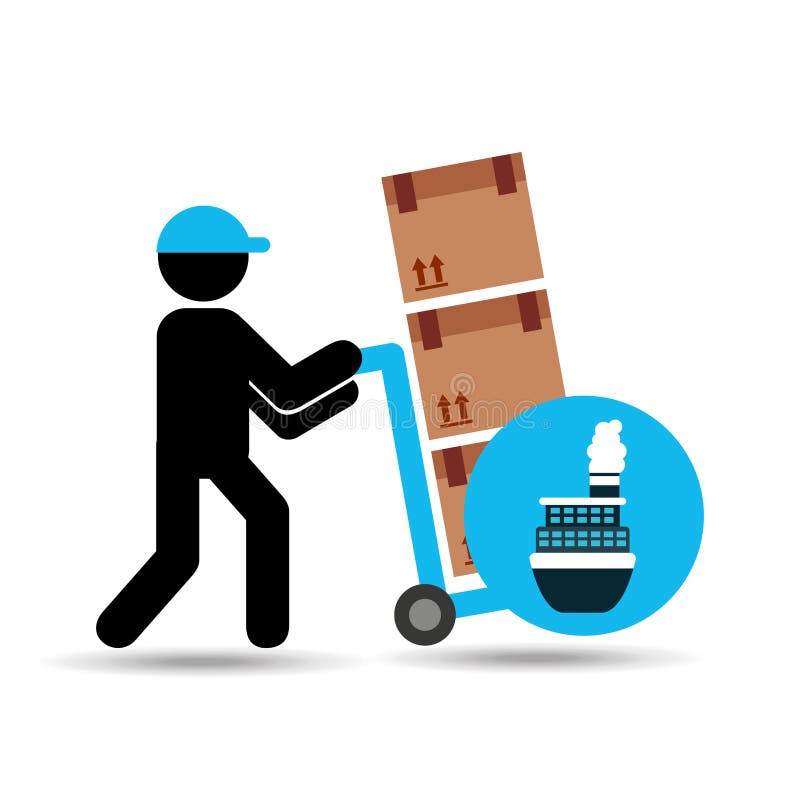 Transportation Delivery Service Box Warehouse Stock Illustration ...
