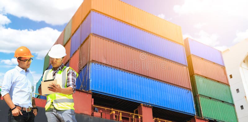 Transportation Engineer Container. Stock Image - Image of industry ...