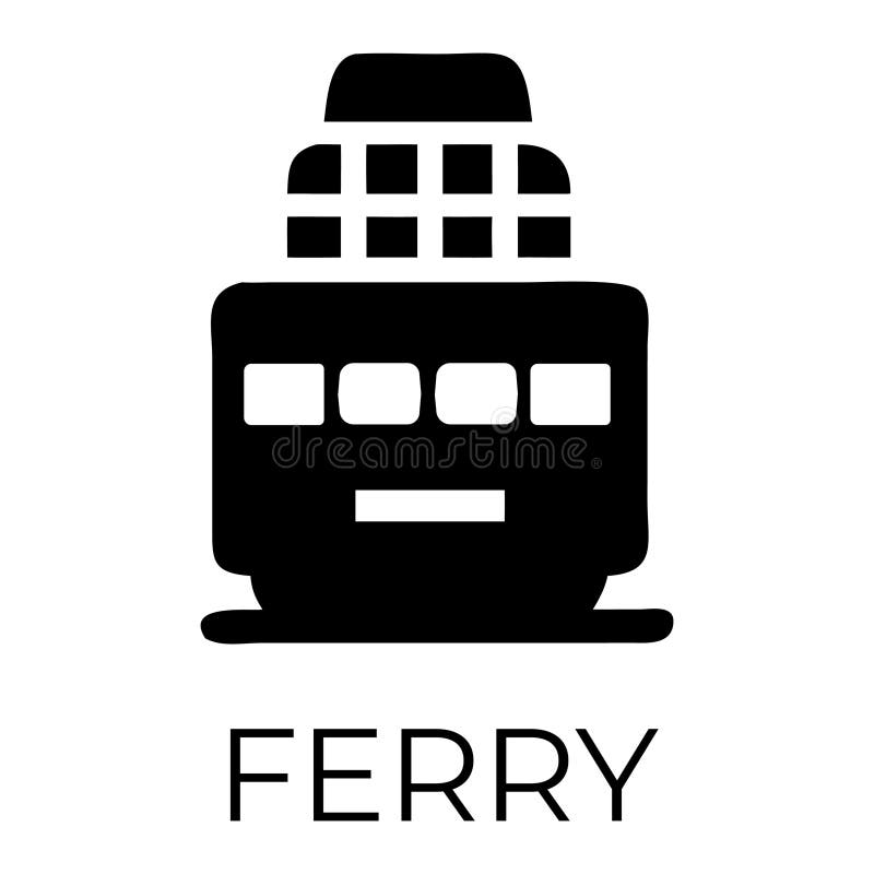 Transportation Ferry Icon, Ferry Vehicle Icon Stock Vector ...
