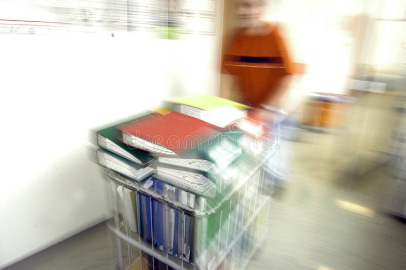 Transportation of Files in the Office Administration Stock Image ...