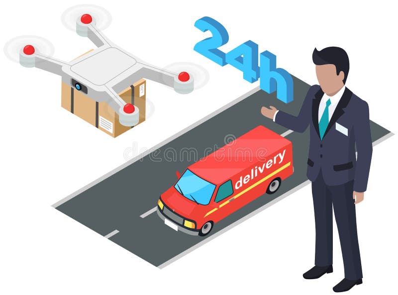 Transportation of Goods by Air Using Modern Flying Equipment. Parcel ...