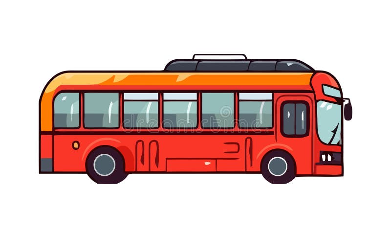 Transportation Icon of Modern Bus Stock Vector - Illustration of ...