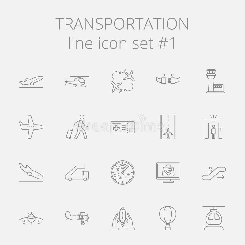 Transportation icon set stock vector. Illustration of drawing - 65216829