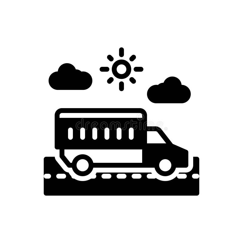 Black Solid Icon for Transportation, Transit and Transport Stock Vector ...