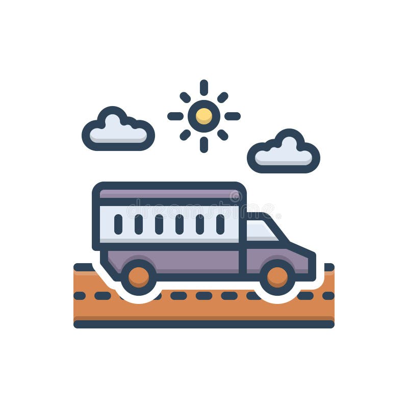 Color Illustration Icon for Transportation, Transit and Cargo Stock ...