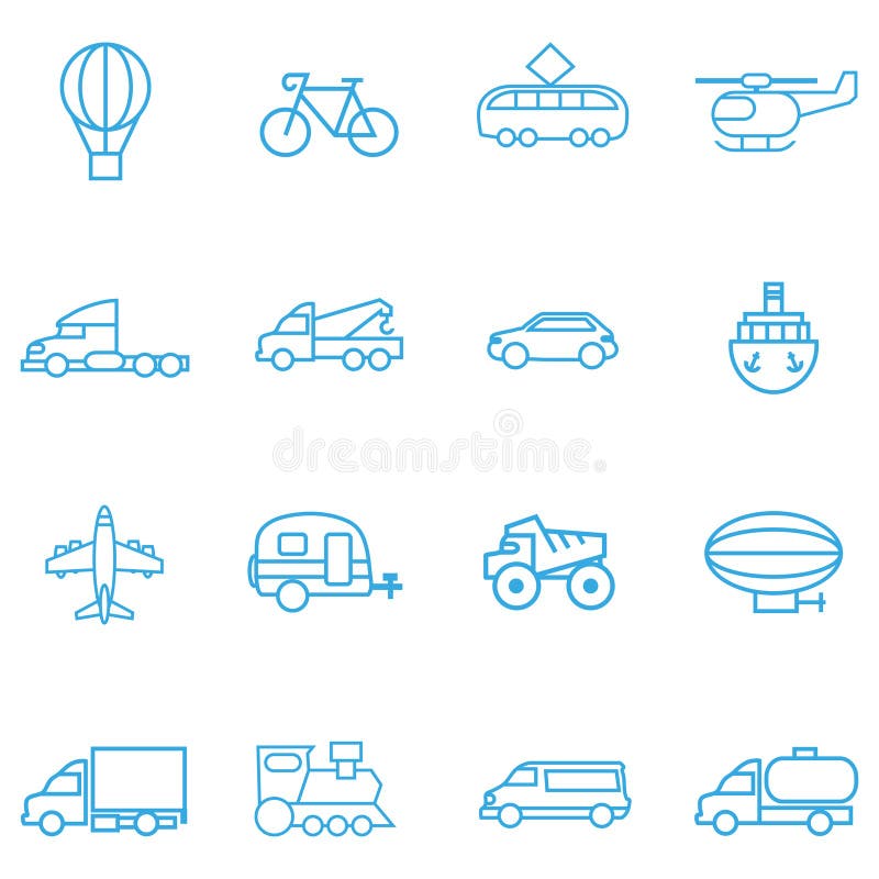 Transportation Icons Blue Stock Illustrations – 12,716 Transportation ...