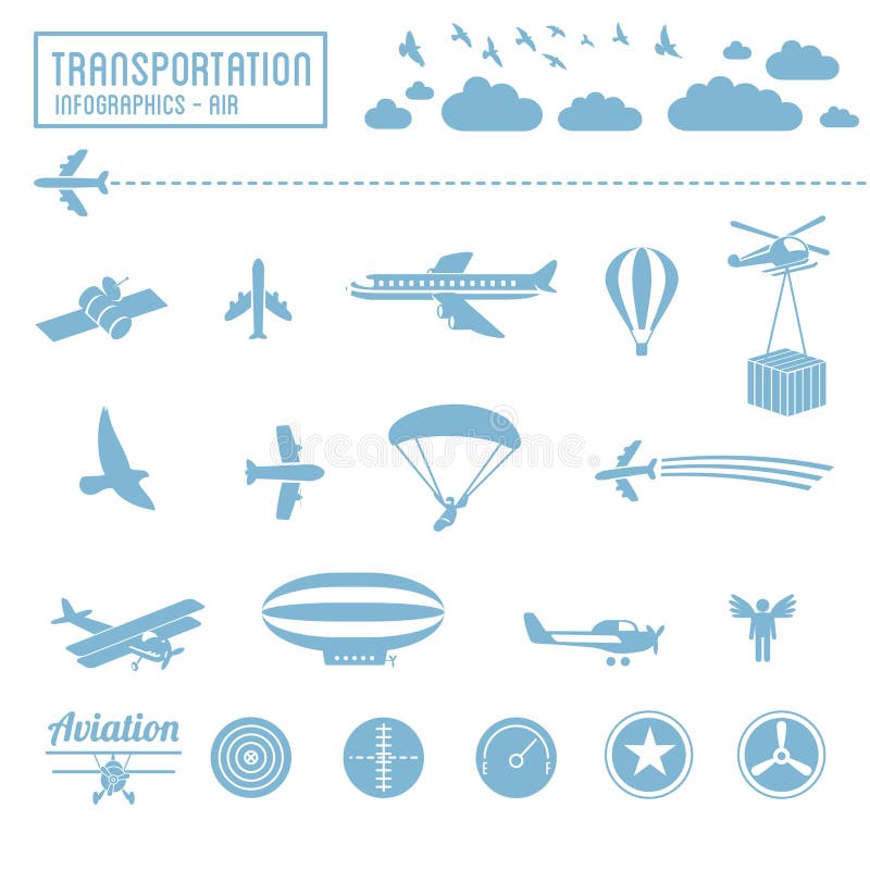 Transportation icons set stock vector. Illustration of lift - 45447539