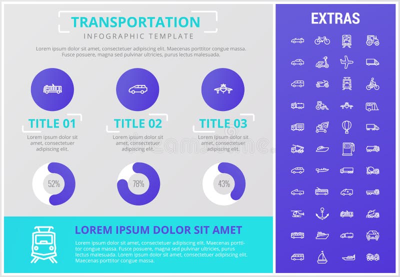 Transportation Infographic Template and Elements. Stock Vector ...
