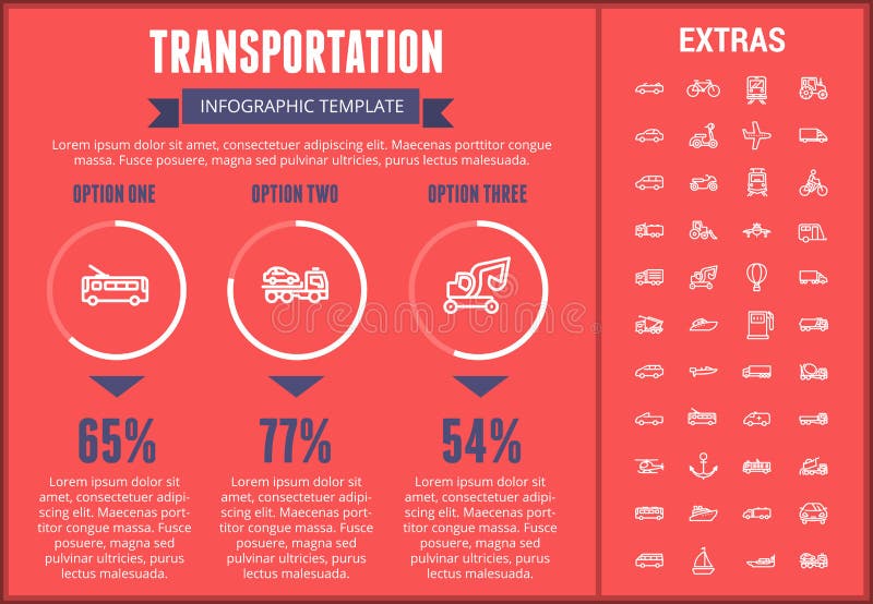 Transportation Infographic Template and Elements. Stock Vector ...