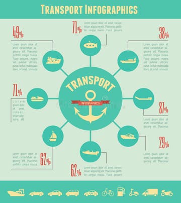 Transportation Infographic Template. Stock Vector - Illustration of ...