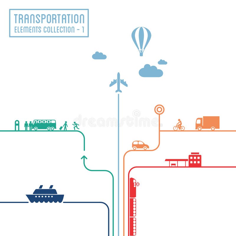 Transportation Infographics Stock Illustration - Illustration of city ...