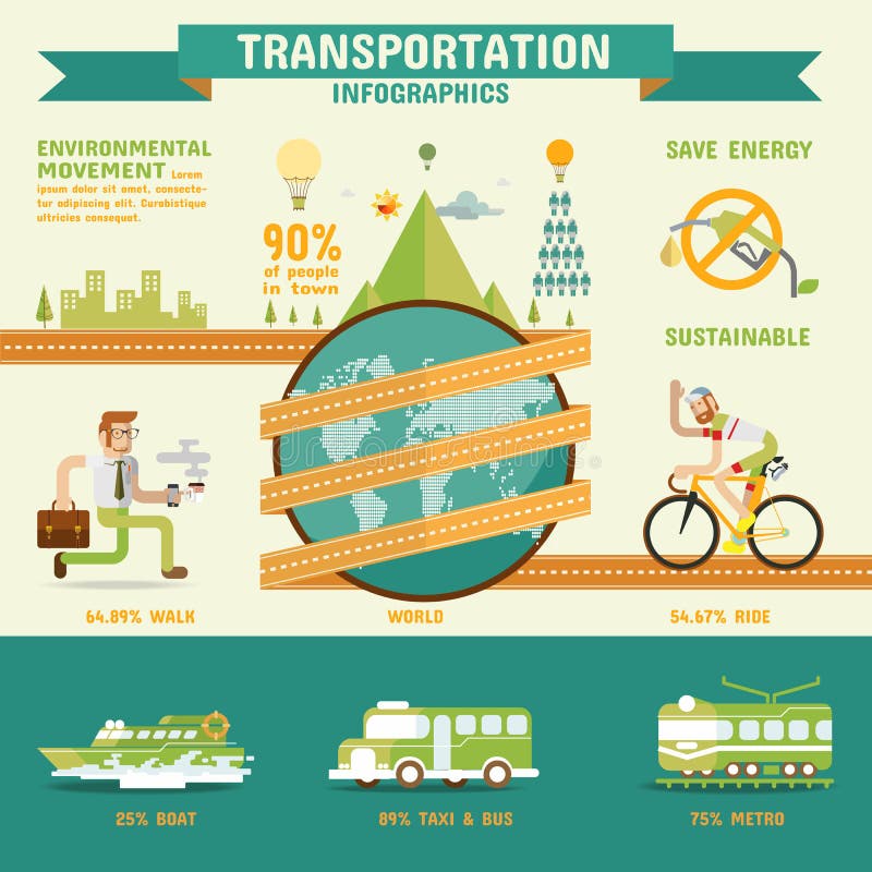 Transportation Infographics. Stock Vector - Illustration of business ...