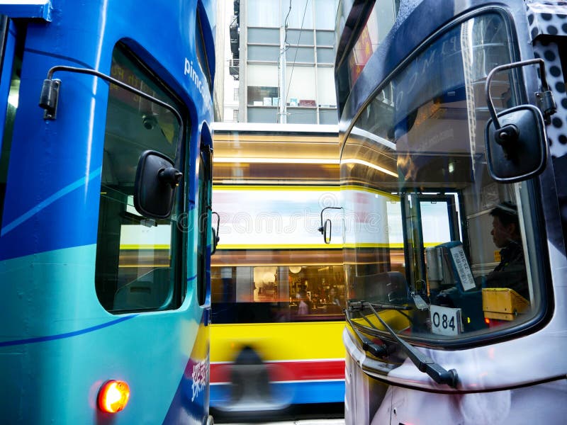 A Transportation Jam in Hong Kong Editorial Stock Photo - Image of ...