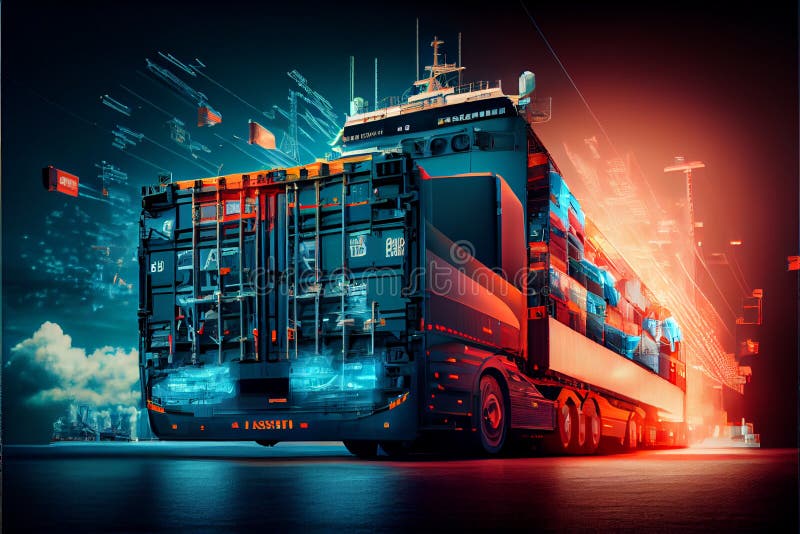 Transportation and Logistic Network Distribution Ai Digital Future ...