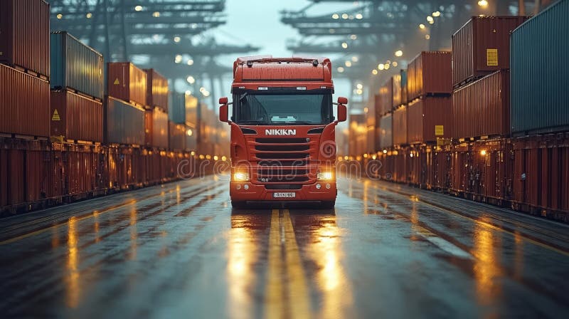 Transportation and Logistic Network Distribution Growth. Container ...