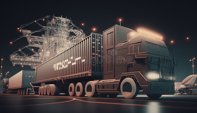 Transportation and Logistic Network Distribution Growth. Container ...