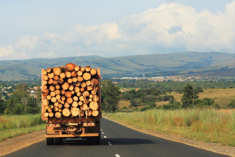 Transportation of Logs stock photo. Image of timber, lorry - 8632526