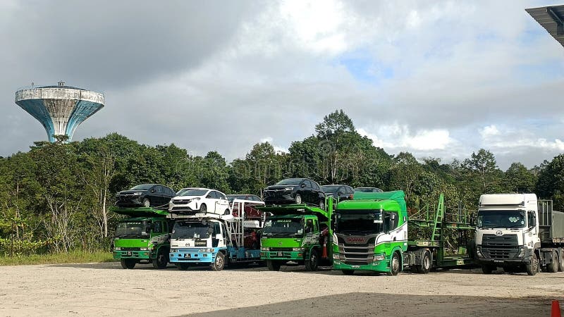 Transportation Lorry and Cars at the Road Editorial Photography - Image ...