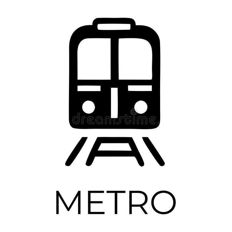 Transportation Metro Train Icon, Metro Train Vehicle Icon Stock Vector ...