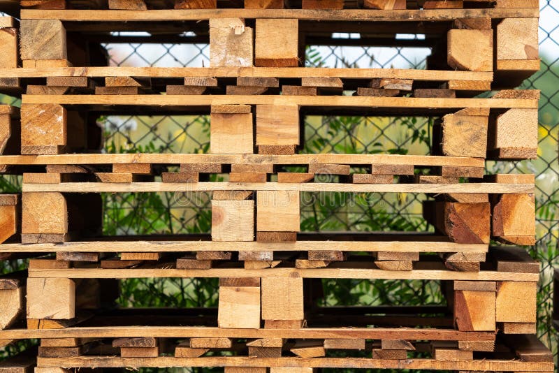 Transportation Pallets Made of Wood Stock Photo - Image of plank ...