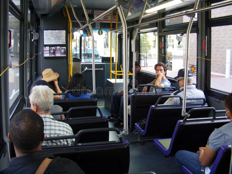 Transportation-People on a Bus Editorial Stock Photo - Image of objects ...