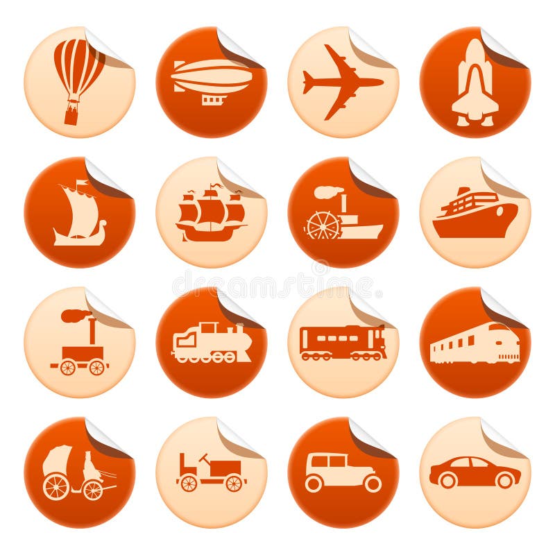 Transportation Progress Stickers Stock Vector - Illustration of ...