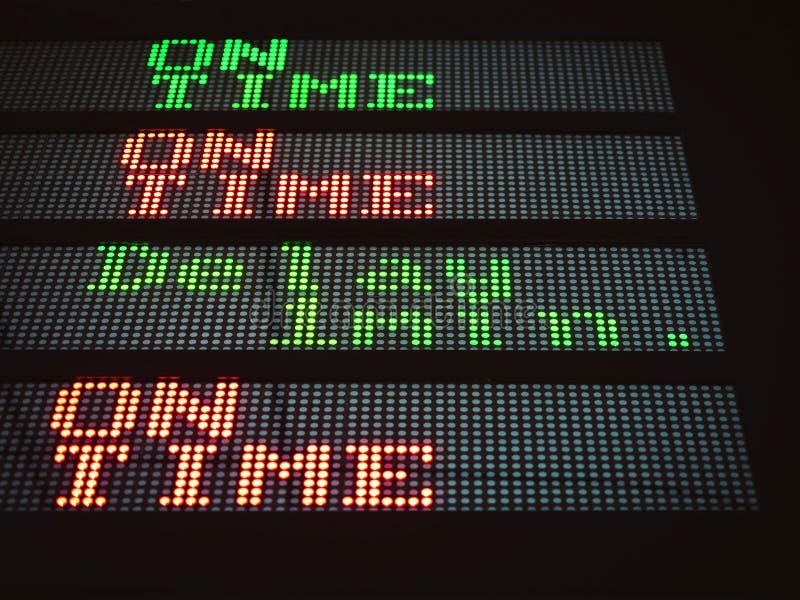 Transportation Signage Board on Time and Delay Stock Image - Image of ...