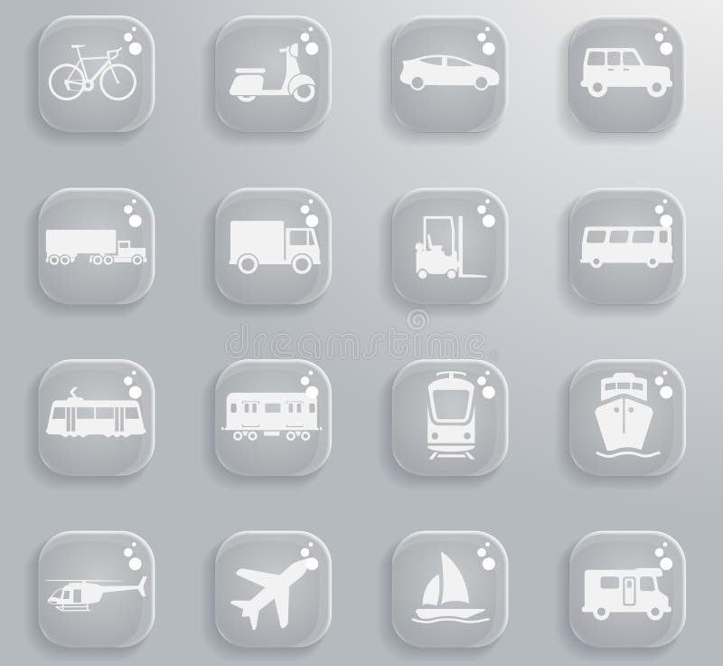 Transportation Simply Icons Stock Illustration - Illustration of ...