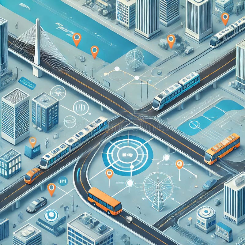 Transportation System Maps Illustrations of Public Transport Net Stock ...