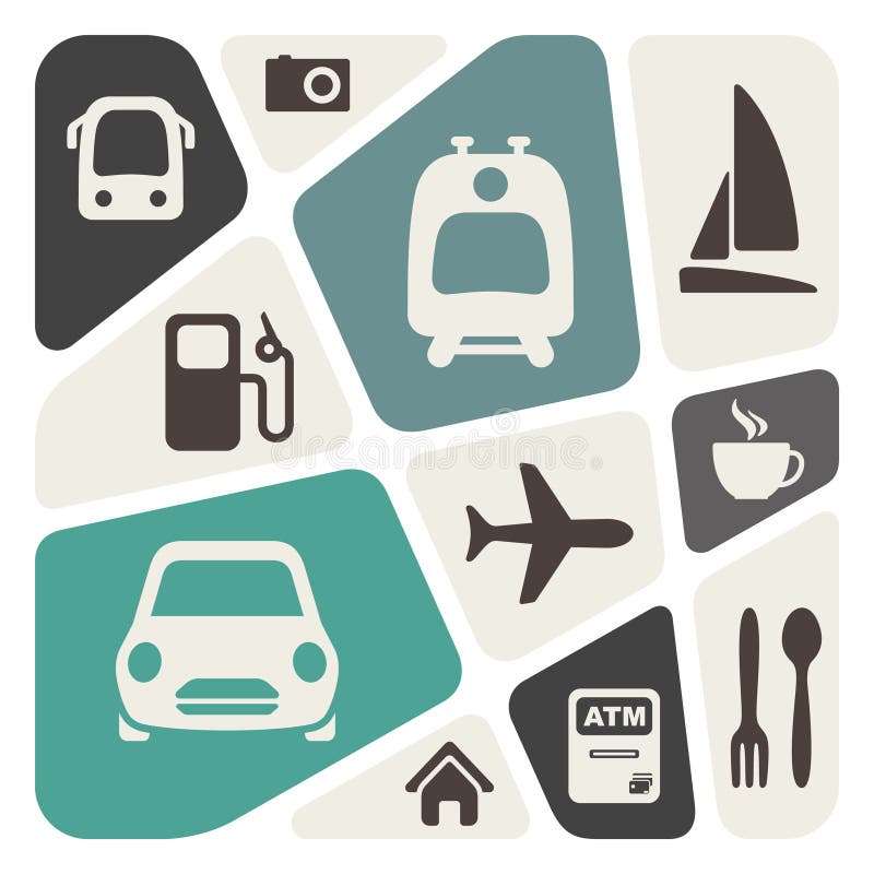 Transportation Theme Abstract Background Stock Illustration ...