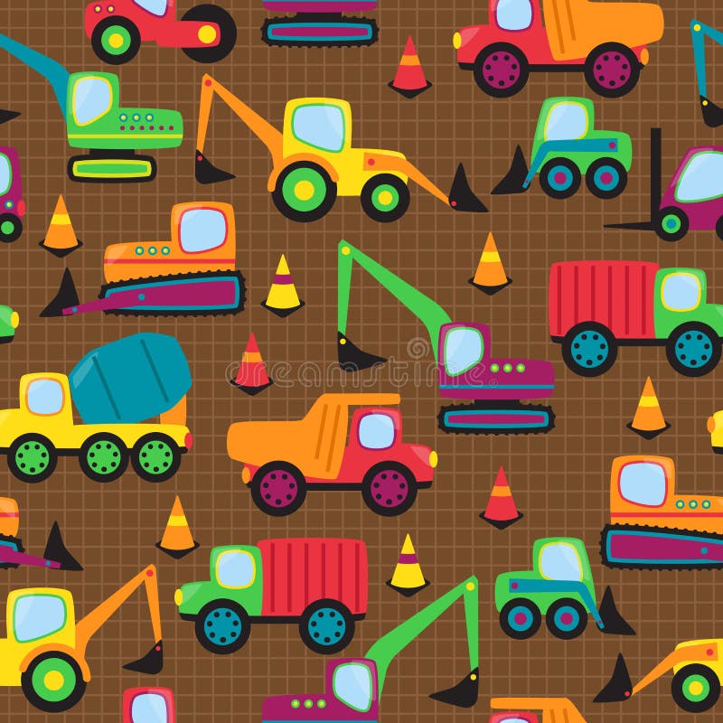Transportation Themed Seamless Tileable Background Pattern Stock Vector ...