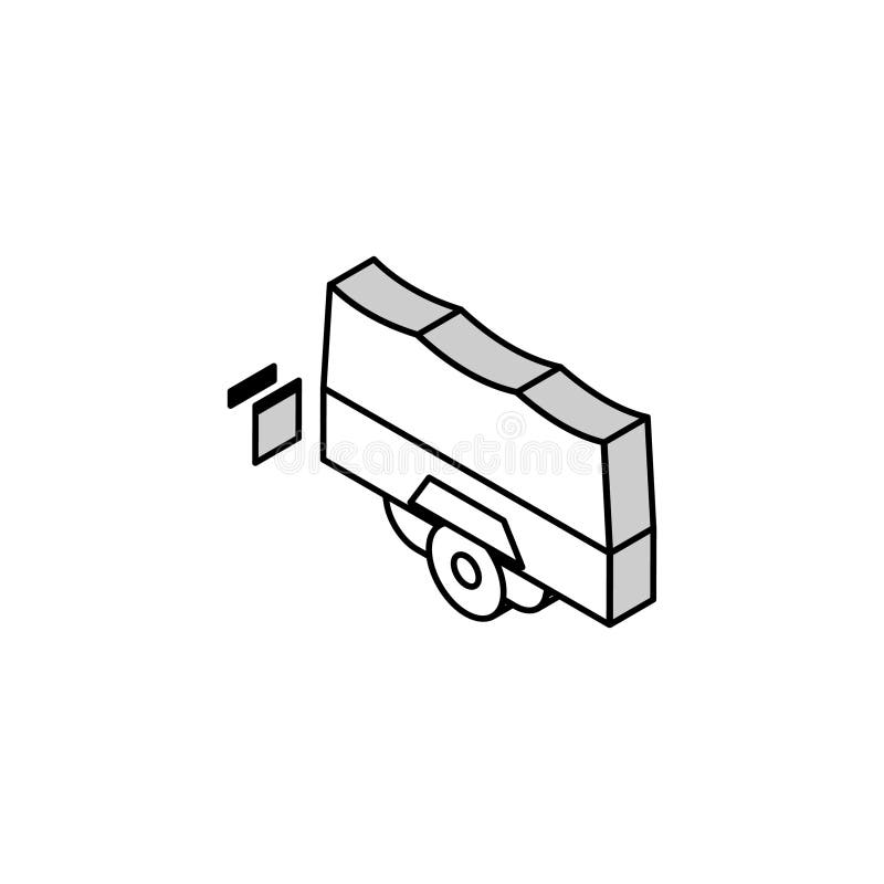 Transportation Trailer Isometric Icon Vector Illustration Stock Vector ...